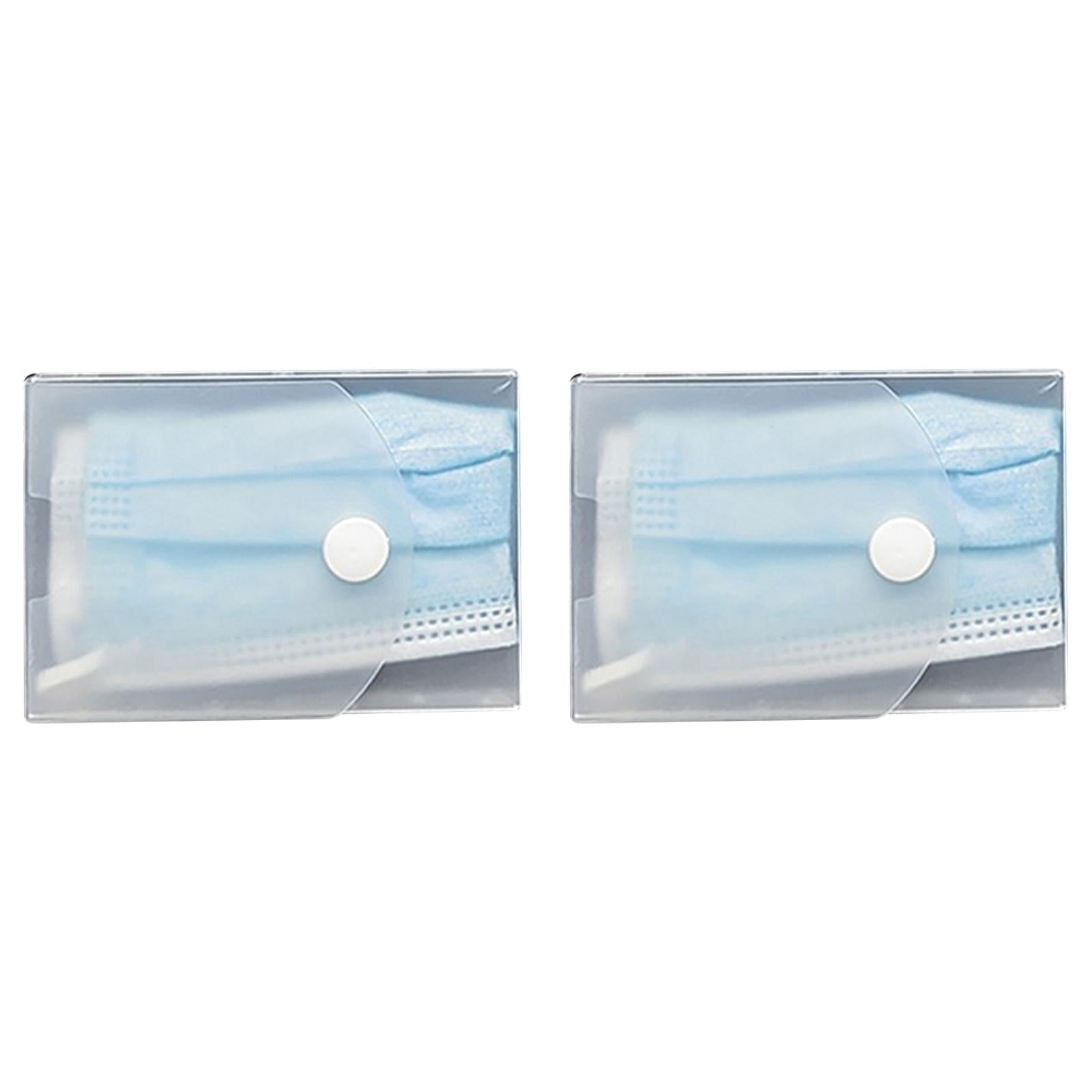 2-Pack 3.7"x2.6"x0.4" Clear Plastic Storage Envelope Case, Space Saving ...