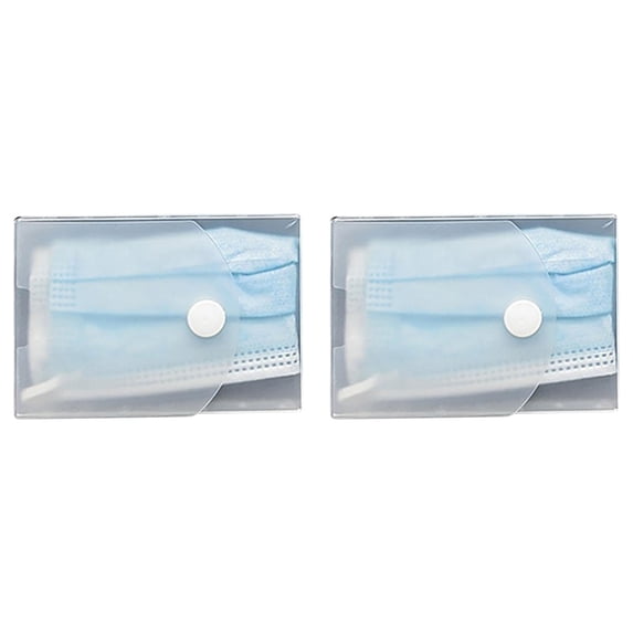 2-Pack 3.7"x2.6"x0.4" Clear Plastic Storage Envelope Case, Space Saving ...