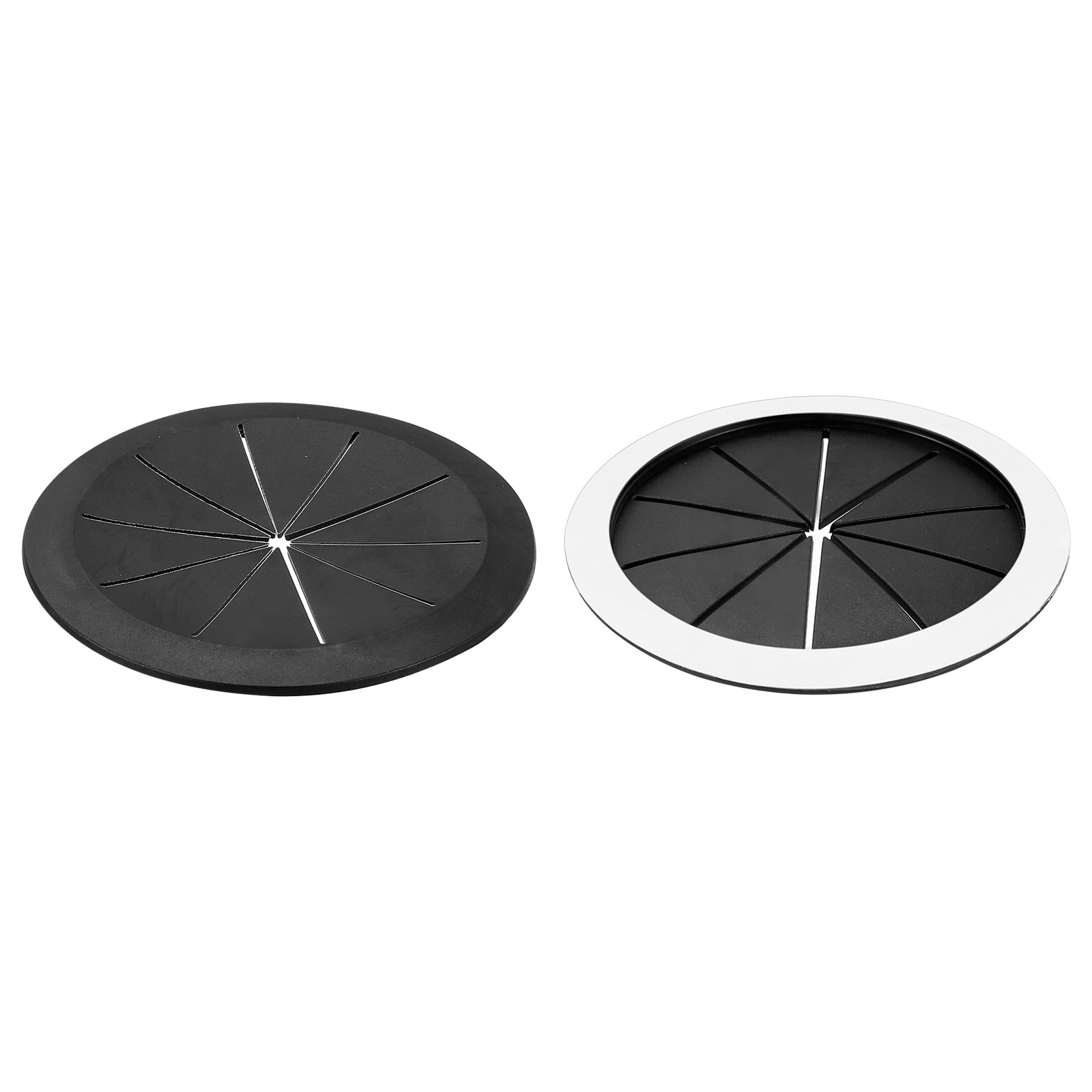 2 Pack 3.74 Inch Cable Grommets, Self-Adhesive Desk Hole Cover, Black ...