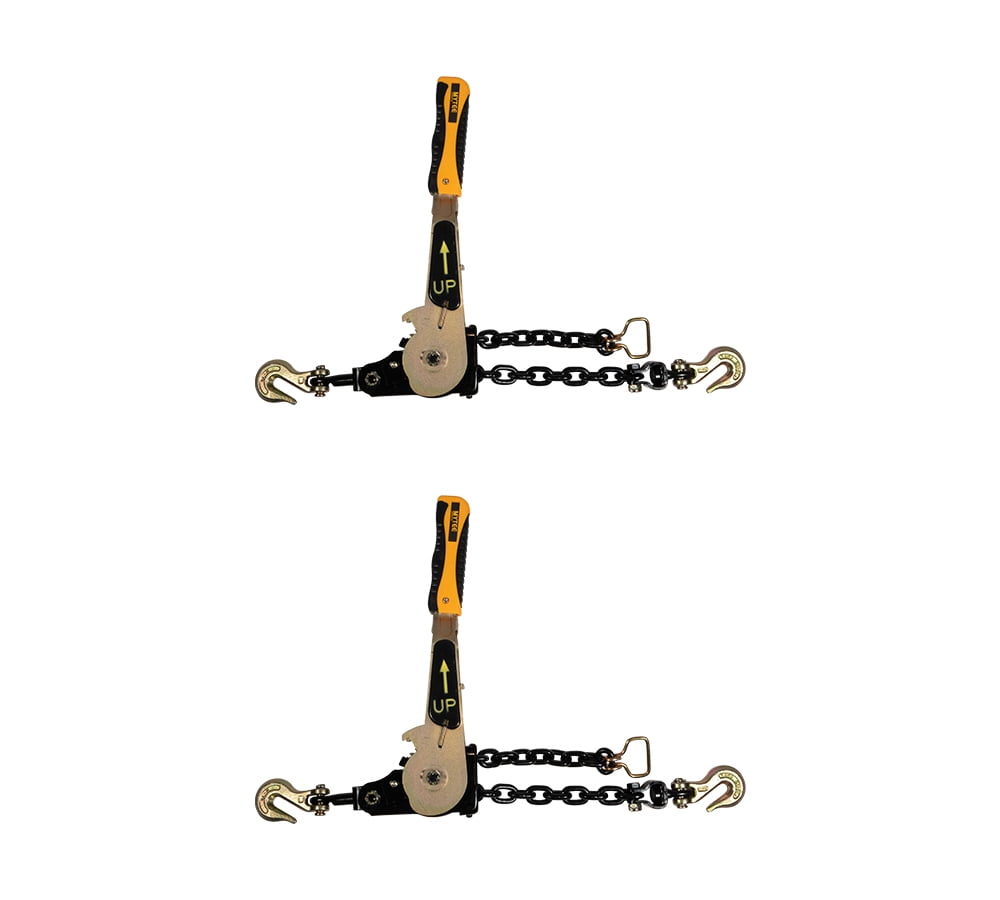 (2 Pack) 3/8" - 1/2"Easy Ratchet Chain Binder with Grab Hooks & 6000 ...