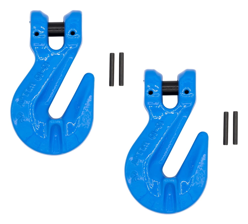 2 Pack 3/8" Grade 100 Cradle Clevis Grab Hook for Lifting - 8,800 LBS ...