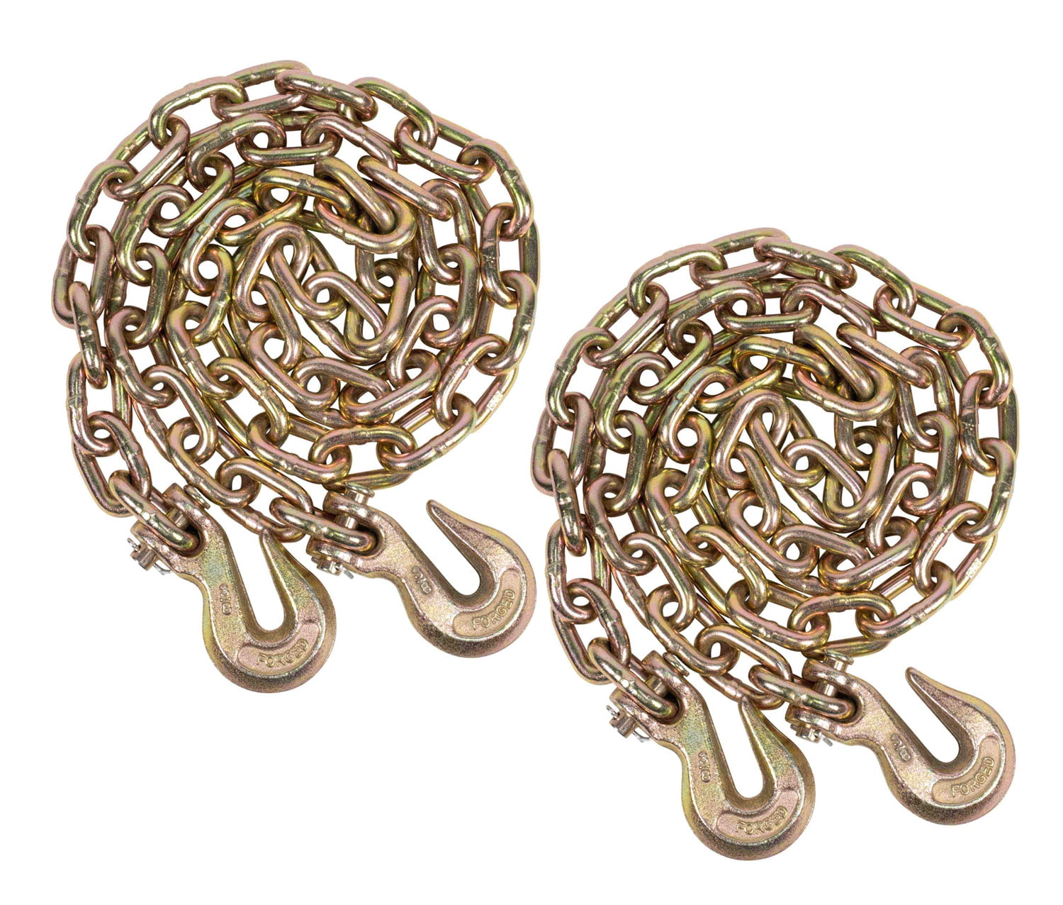 2 Pack 3/8 Inch x 6 FT Grade 70 Binder Chain with Clevis Grab Hooks ...