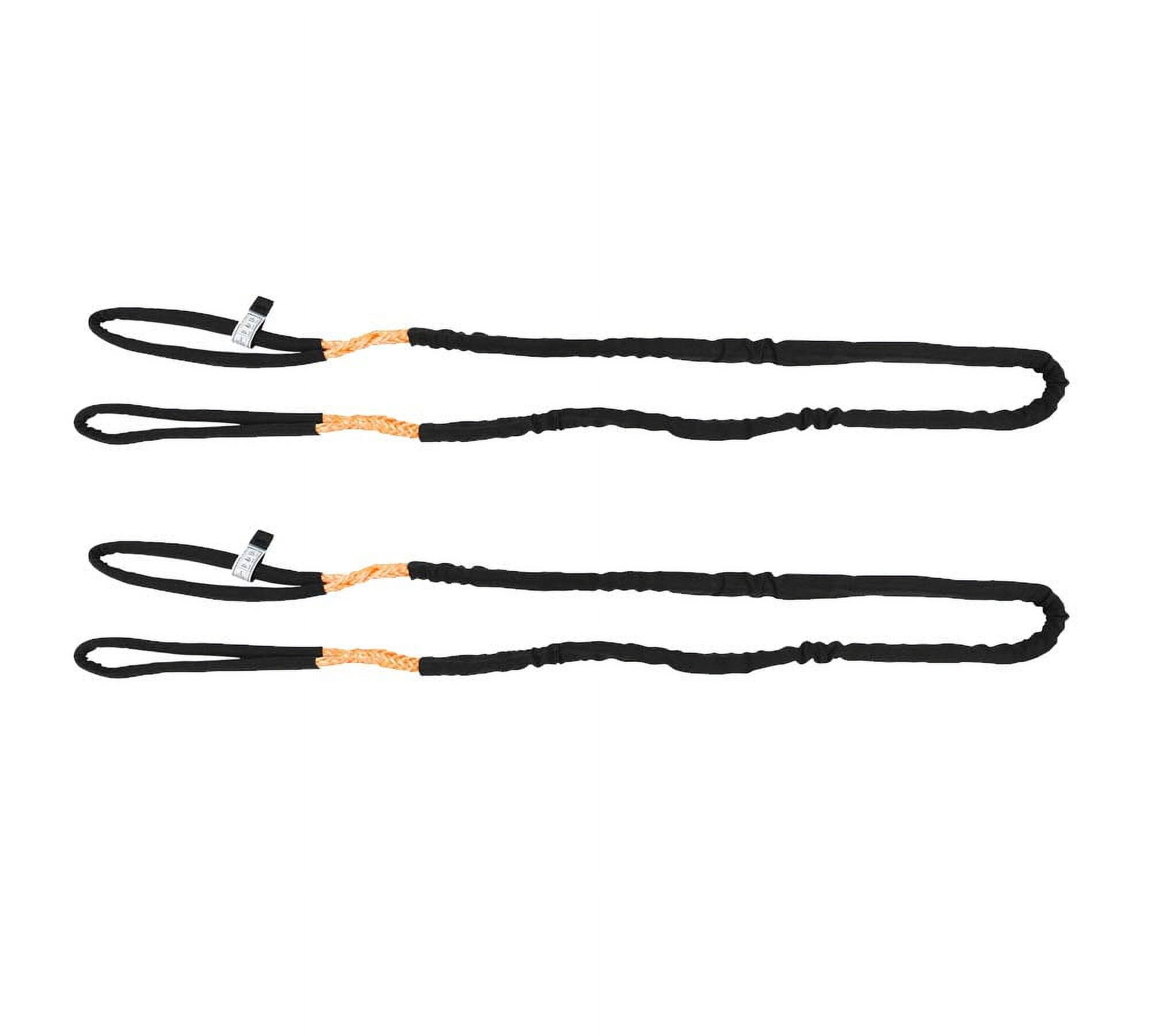 2 Pack 3/8" x 6' Orange Eye & Eye Synthetic Super Slings WLL (Vertical ...