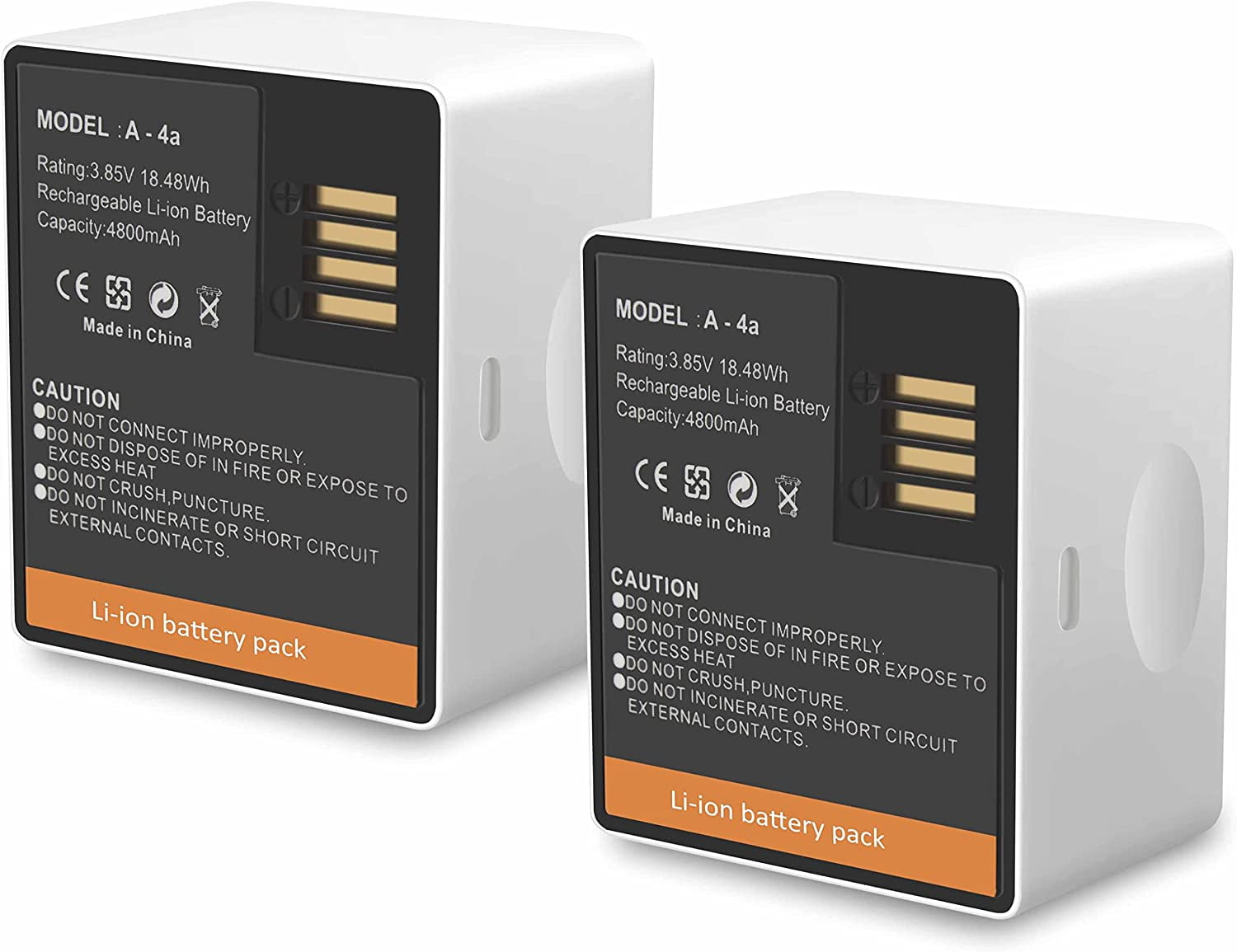 EBK 2-Pack Lithium-Ion 3.85V 18.48Wh Rechargeable Battery for Ar-lo Pro ...