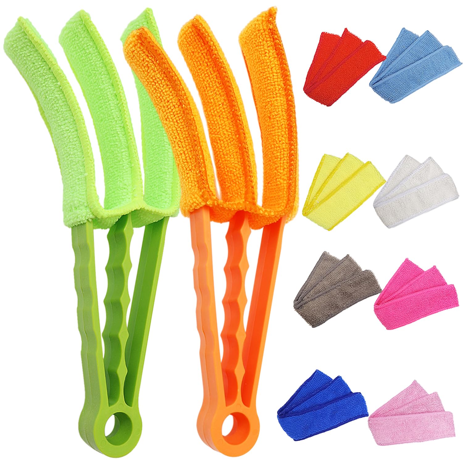 2 Pack 3 Arms Blinds Duster with 10 Colors Microfiber Sleeves, Window ...