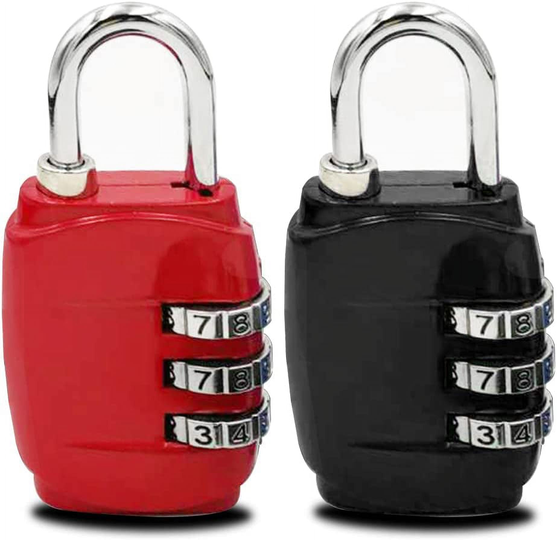2 Pack 3 Digit Code Combination Small Lock Luggage Outdoor Indoor ...