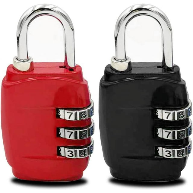 2 Pack 3 Digit Code Combination Small Lock Luggage Outdoor Indoor ...