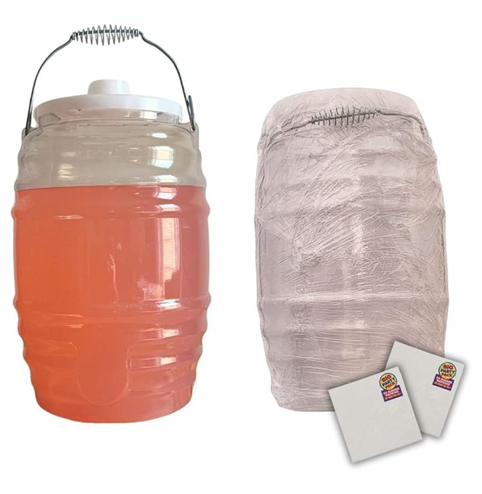 2 Pack 3 Gallon Jug with Lid - Aguas Frescas Vitrolero Plastic Water ...
