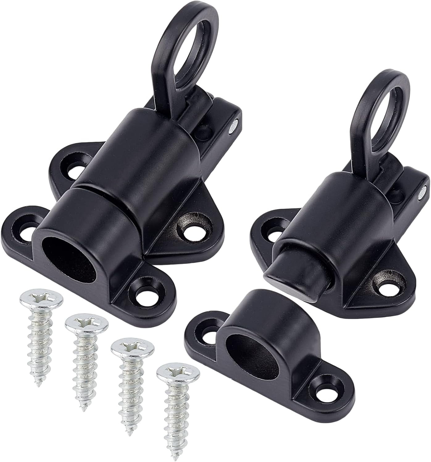 2 Pack 3 Inch Door Bolt Aluminum Alloy Automatic Latch Lock Spring ...