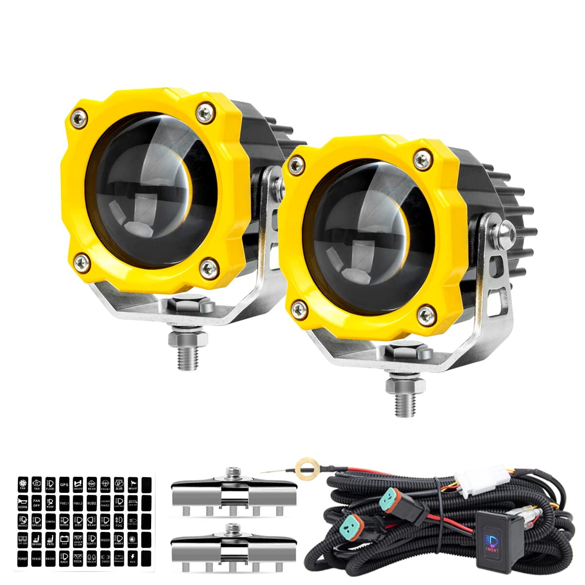 [2-Pack] 3 Inch LED Laser Light Pods, High Beam 3in Offroad Lighting ...
