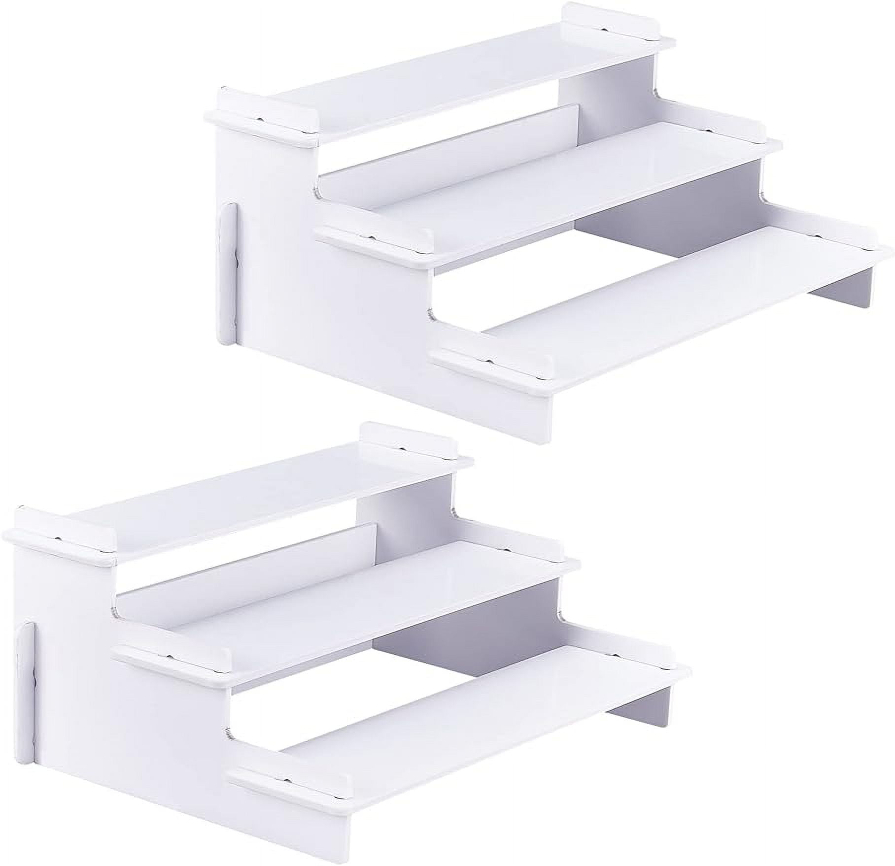 2 Pack 3-Layer Acrylic Display Stands Vintage White Detachable Stands ...