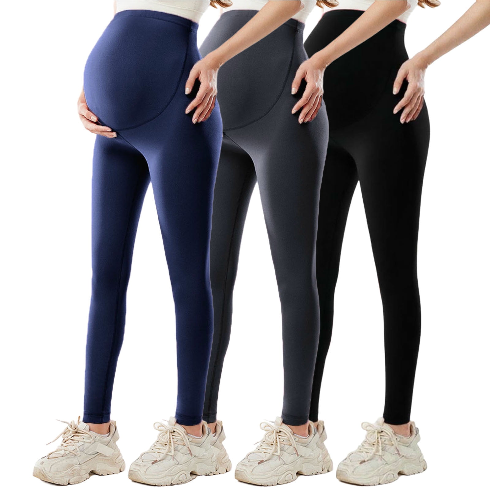 2 Pack/3 Pack Women's Maternity Leggings over the Belly Pregnancy Yoga ...