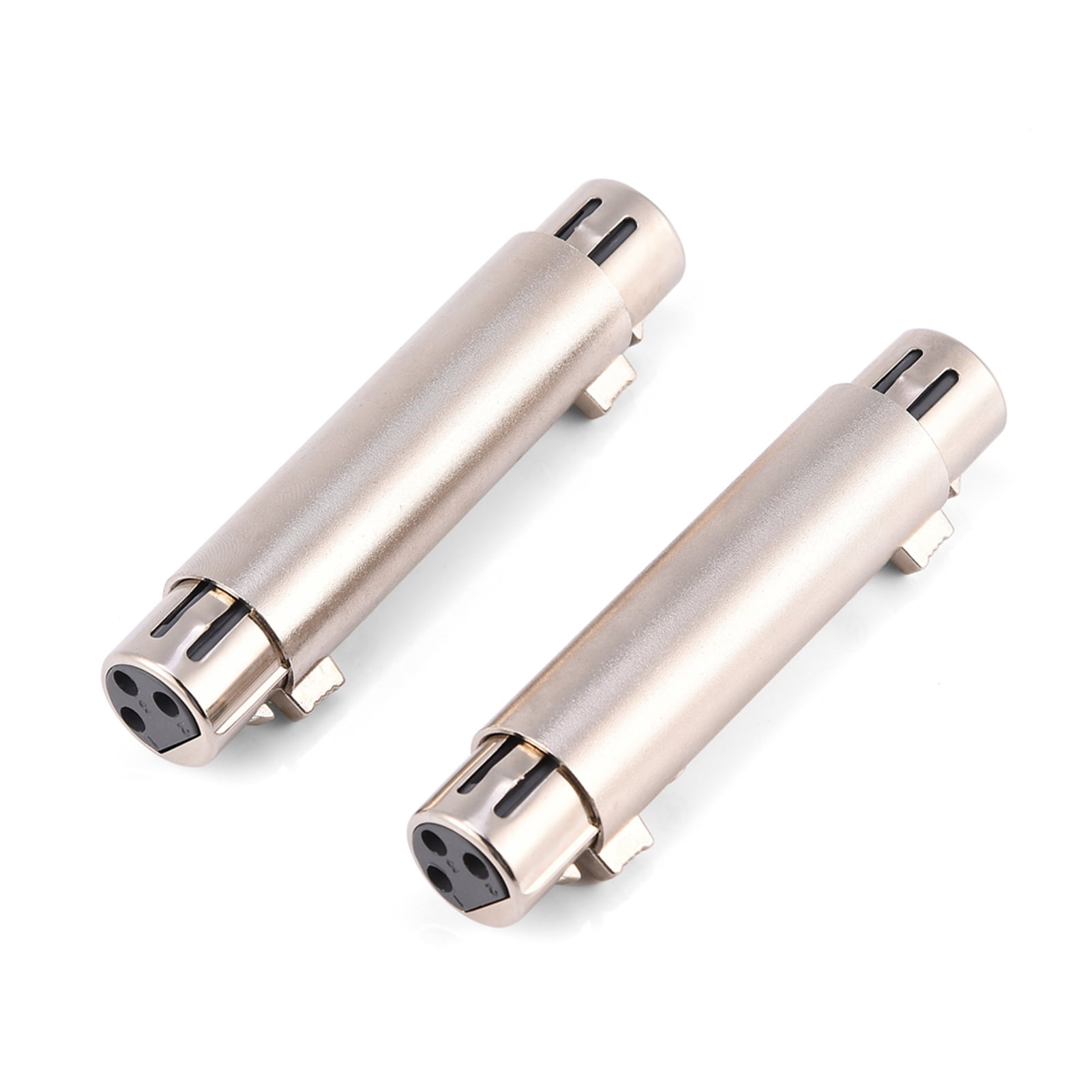 2-Pack 3-Pin XLR Female to Female Audio Microphone Adapter Connector ...