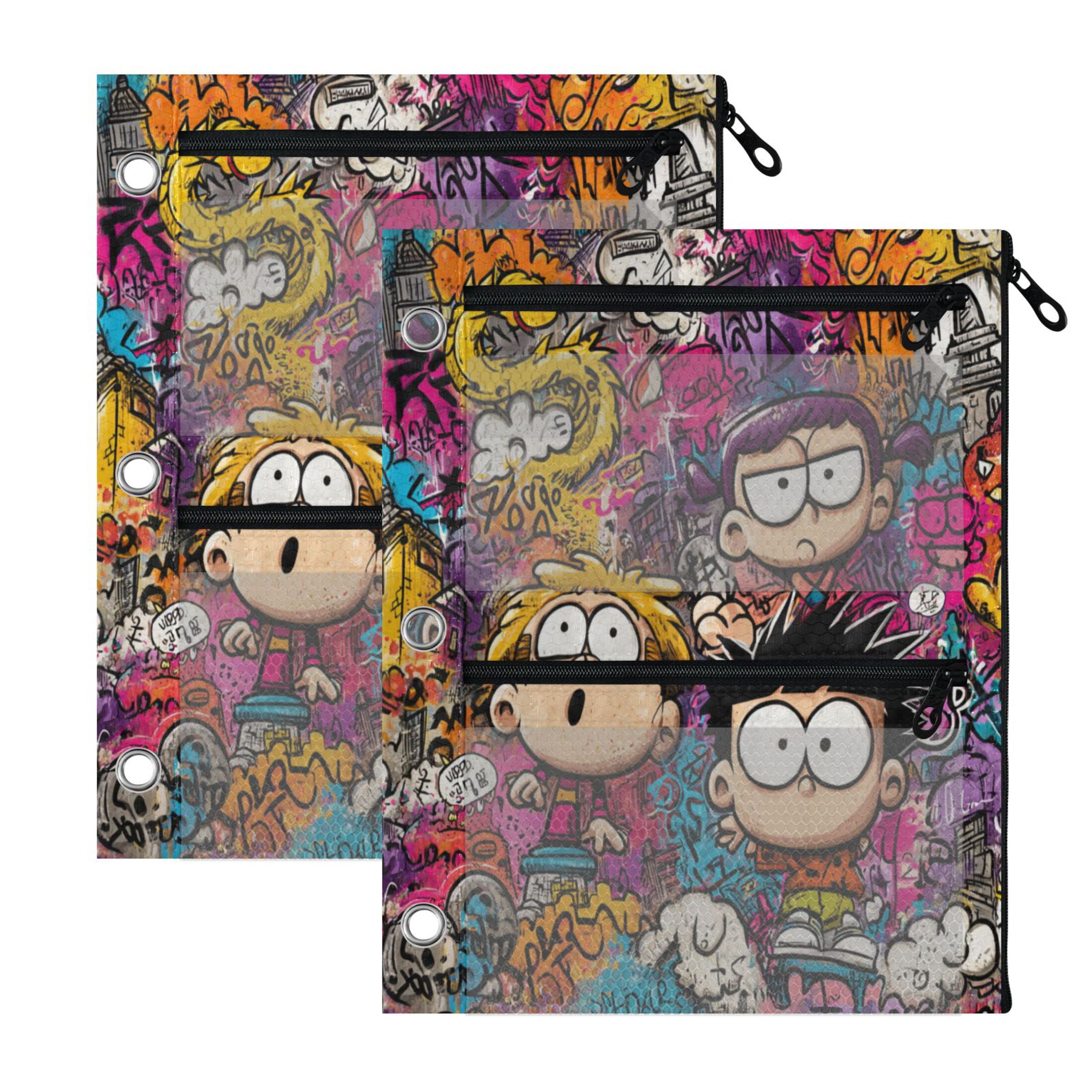 2 Pack 3-Ring Binder Pencil Pouch with Clear PVC Windows Three Best ...