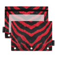 2 Pack 3 Ring Binder Pouch with Clear PVC Window Water Resistant Zipper ...