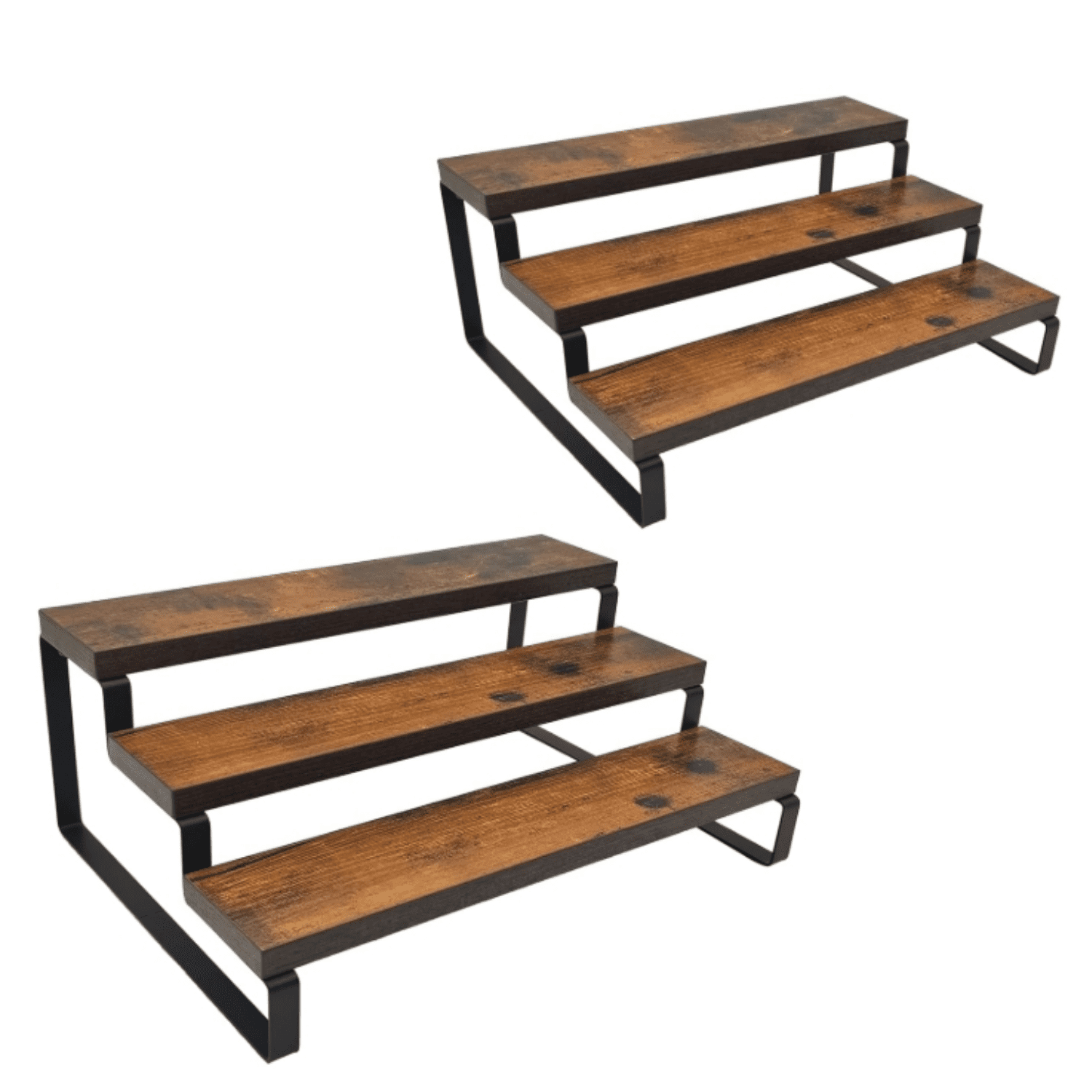 2 Pack 3 Tier Expandable Spice Rack Organizer Display Riser Stand ...