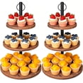 2 Pack-3 Tier Round Tiered Wooden Dessert Display Stand - Walmart.com