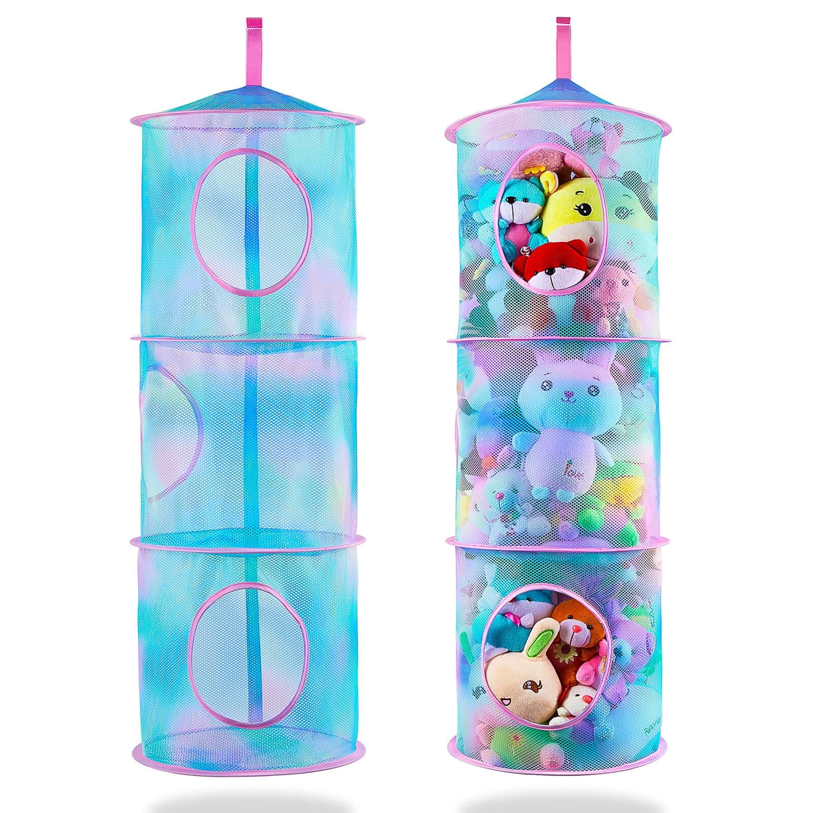 2 Pack 3-Tier Stuffed Animals Net Hammock, Space-Saving Plushies ...