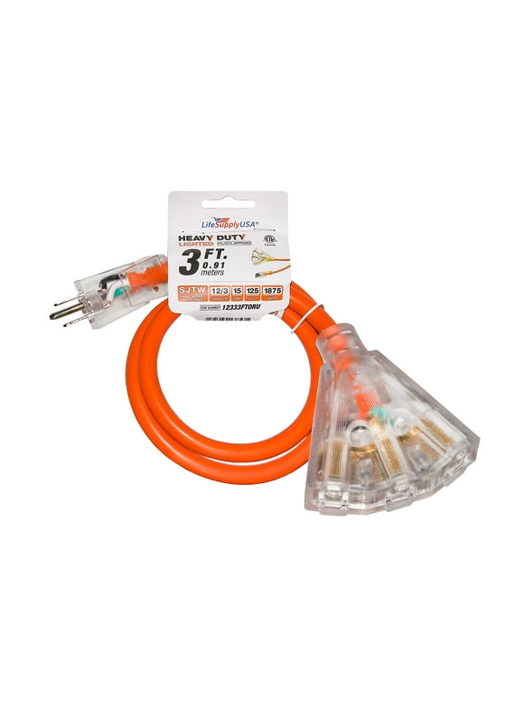 3 ft Extension Cords in Extension Cords by Length - Walmart.com