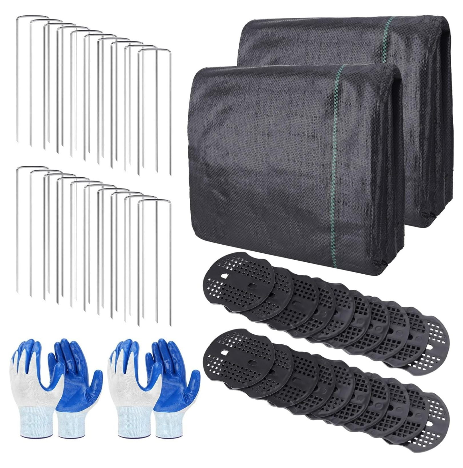 2 Pack 3 x 50 FT Weed Barrier Landscape Fabric Heavy-Duty 3.2 OZ Weed ...