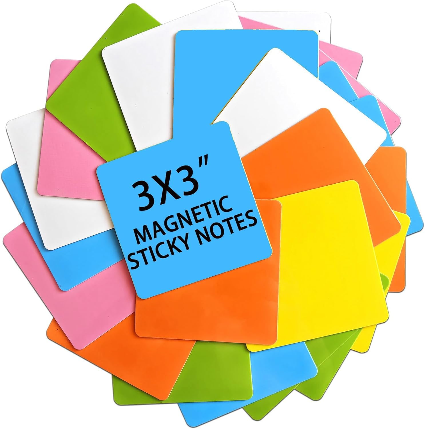 2 Pack 3"x3" Reusable Magnetic Sticky Notes, Dry Erase Whiteboard ...
