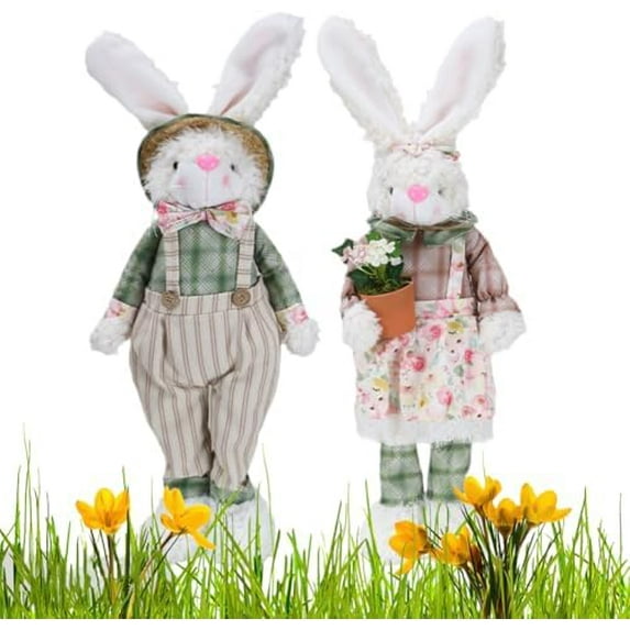 2 Pack 30 in Easter Bunny Decorations Large Rabbit Outdoor Decorations ...