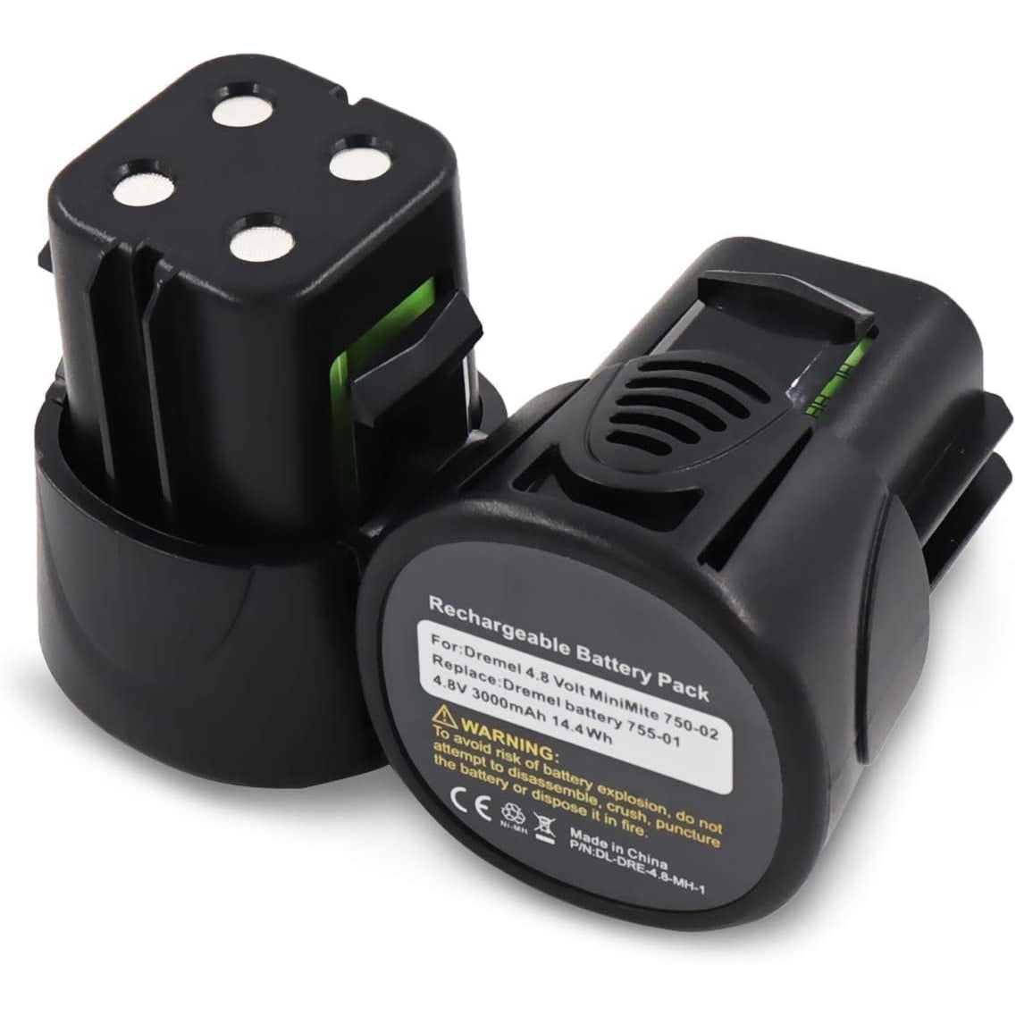 2 Pack 3000mAh 4.8-Volt Battery Compatible with Dremel 755-01 Dremel ...