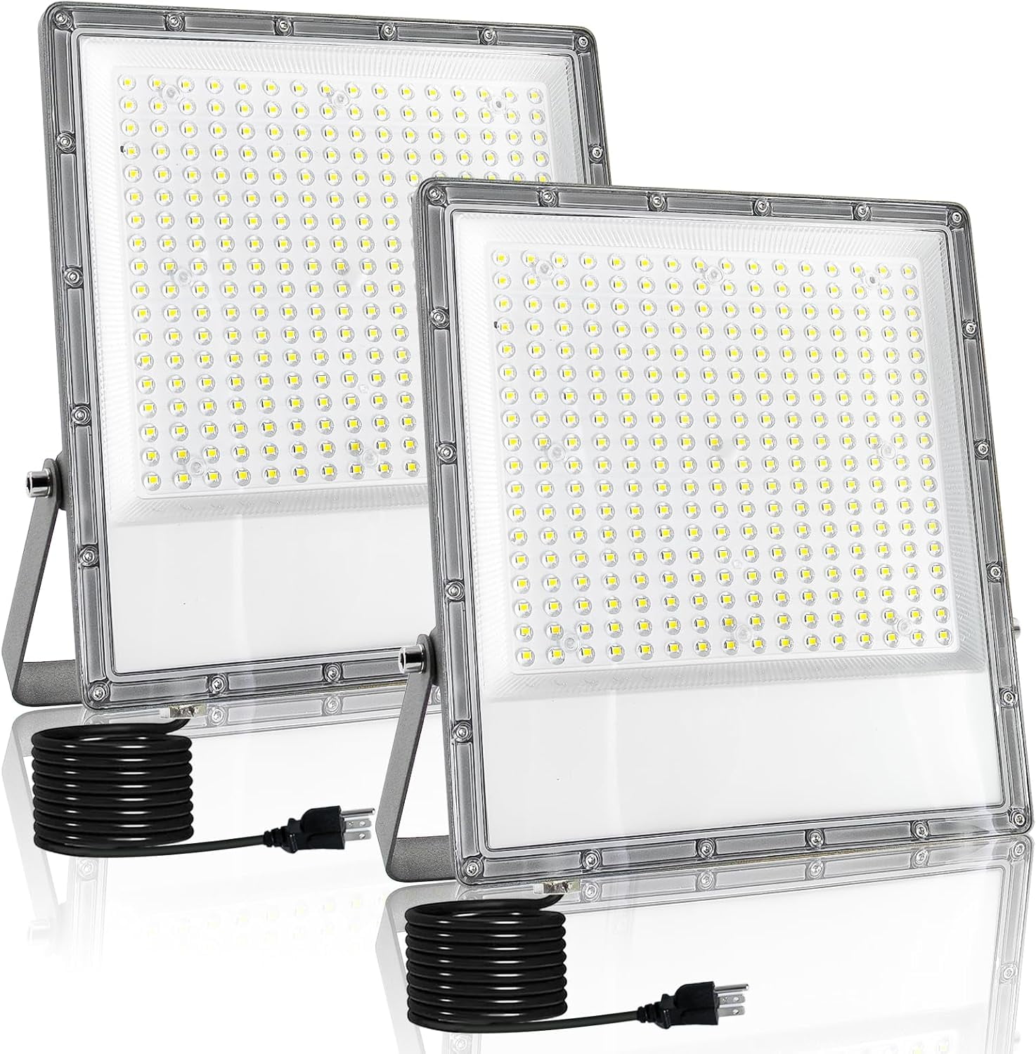 2 Pack 300W LED Flood Light Outdoor, Exterior Flood Lights, Outdoor ...