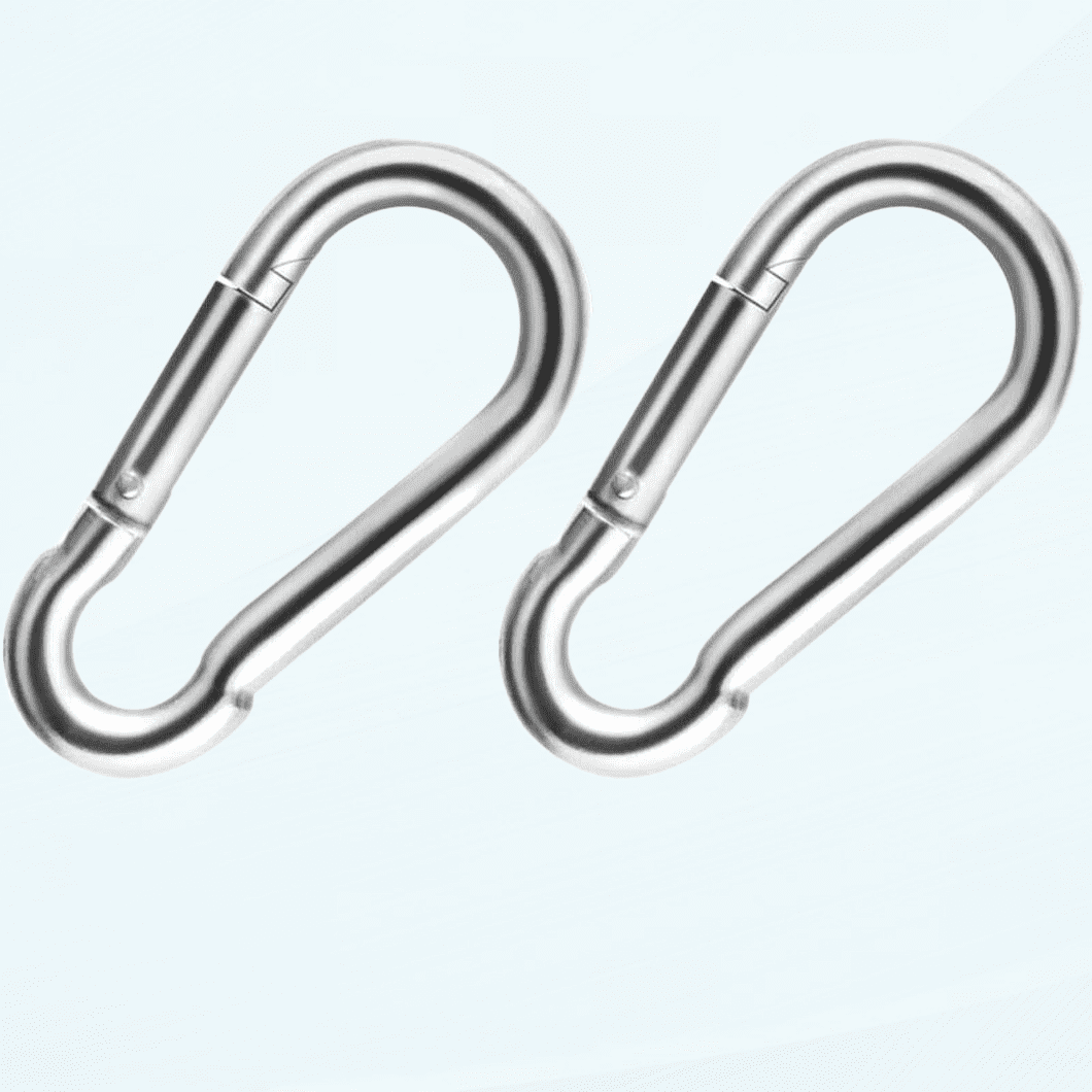 2 Pack 304 Stainless Steel Carabiner Clip, 4 inch Heavy Duty Spring ...