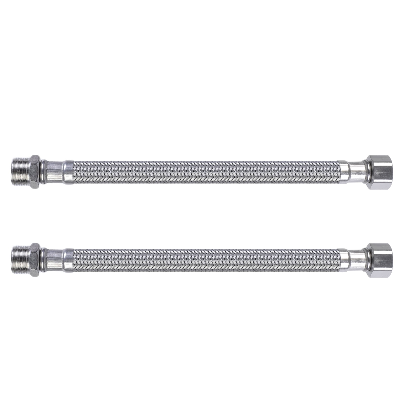 2 Pack 304 Stainless Steel Extension Hose 3/8 Inch with Silicone Seal ...
