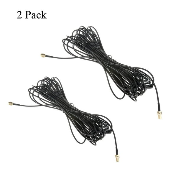 Antenna and Coaxial Cable Extensions in Black for Electronics
