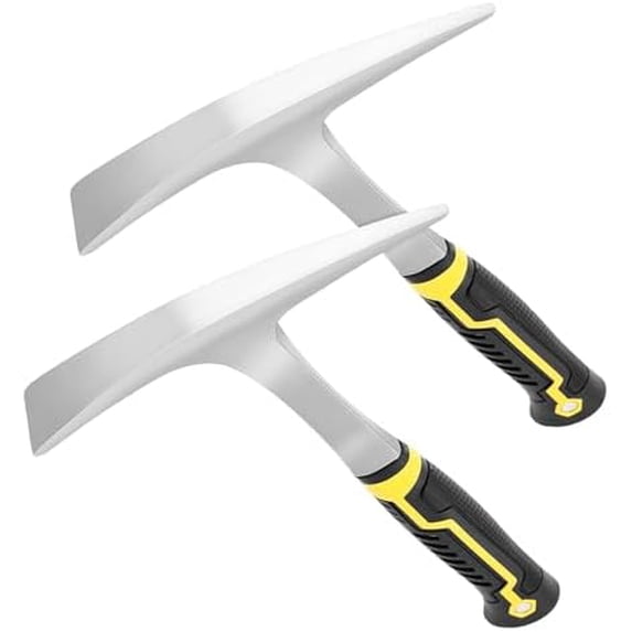 2 Pack 30oz Weeding Mattock Hoe, Small Rock Pick Axe with A Pointed ...