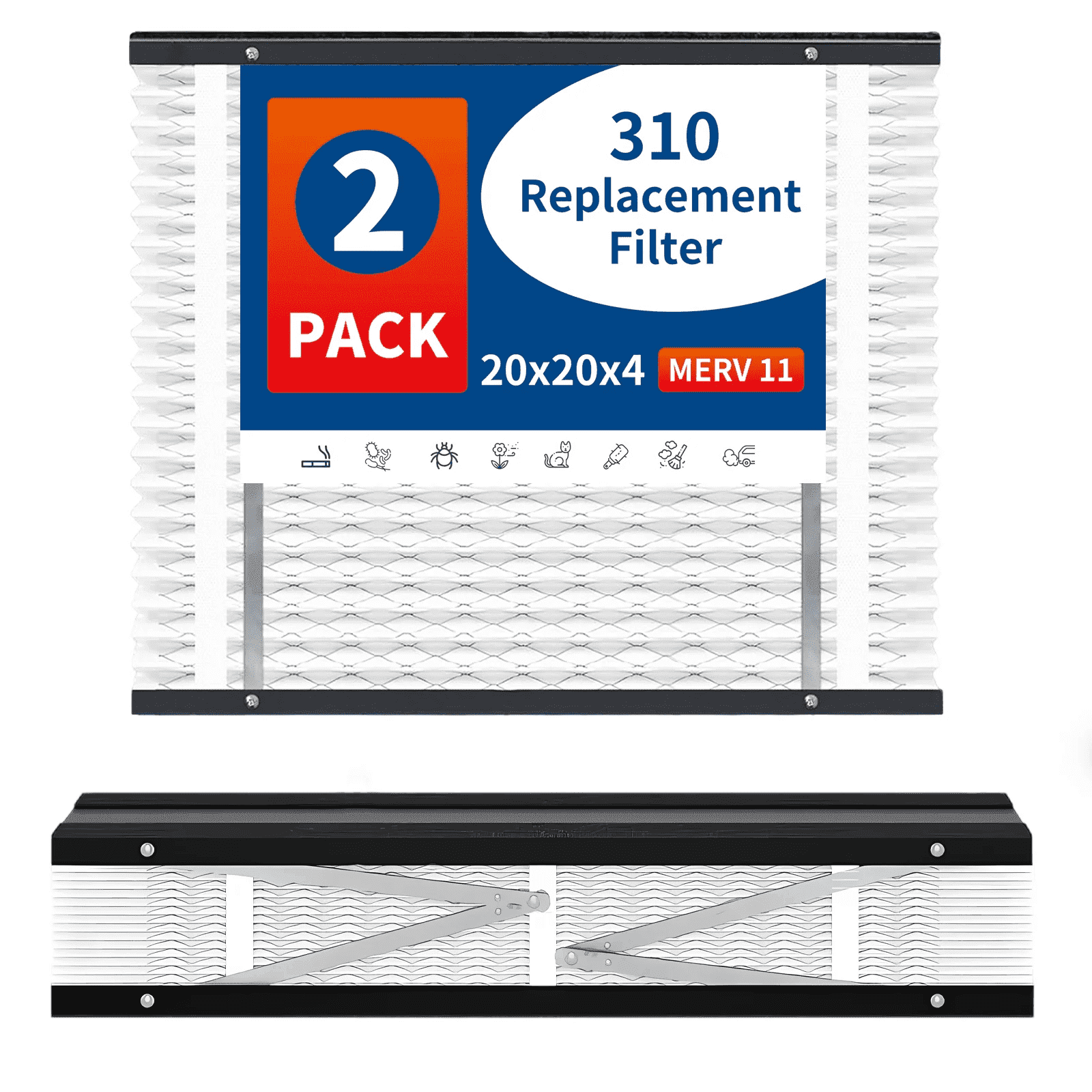2-Pack 310 Filter Replacement for Aprilaire 310 Whole House Air ...