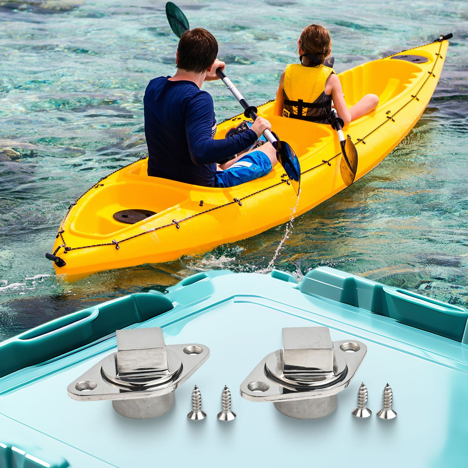 2 Pack 316 Stainless Steel Boat Drainage Hole Drainage Marine Boat ...