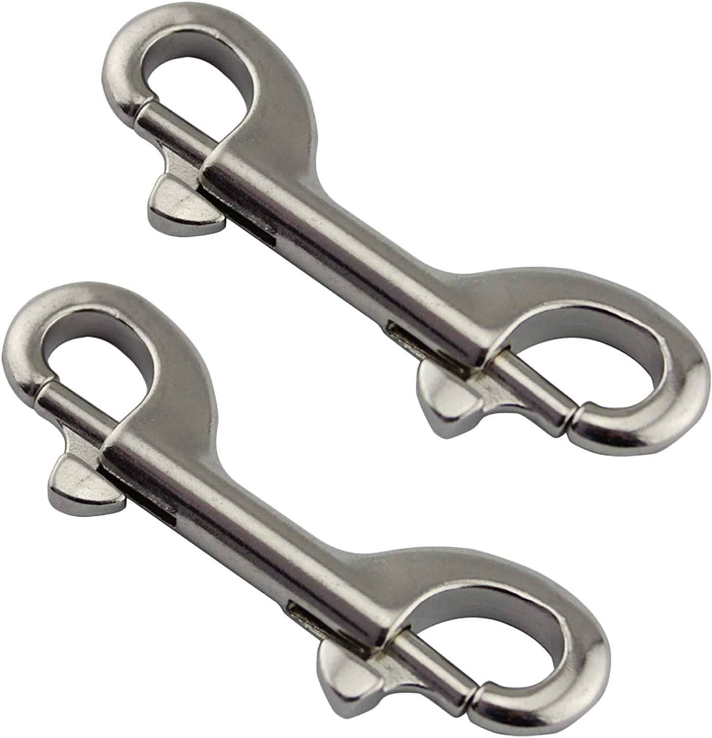 2-Pack 316 Stainless Steel Double Ended Bolt Snap Hook 4-1/2'' Double ...