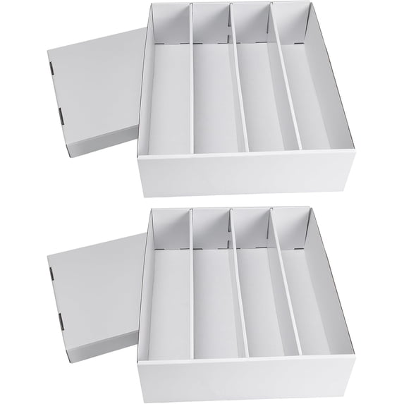 2-Pack 3200 Count Trading Card Storage Box, 4 Row Cardboard Card Boxes ...