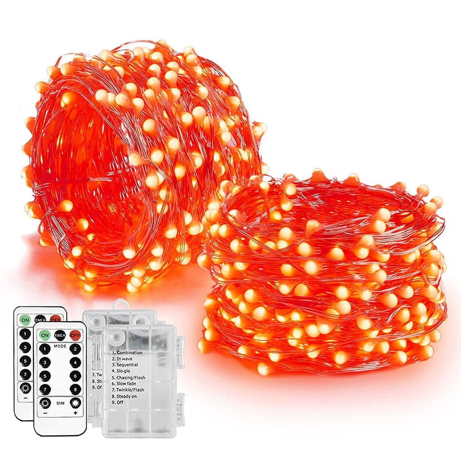 2 Pack 33 Ft 100 LED Christmas Fairy Lights, String Lights with Remote ...