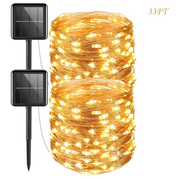 SHIQI-Solar String Lights for Outside,50ft Solar Lights Outdoor ...