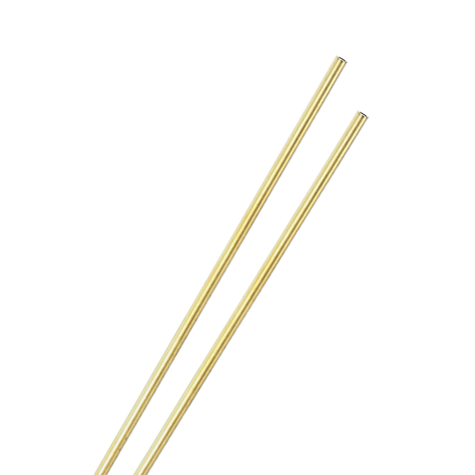 2-Pack 330mm Brass Round Tube, 3mm OD 0.5mm Wall Thickness Seamless ...