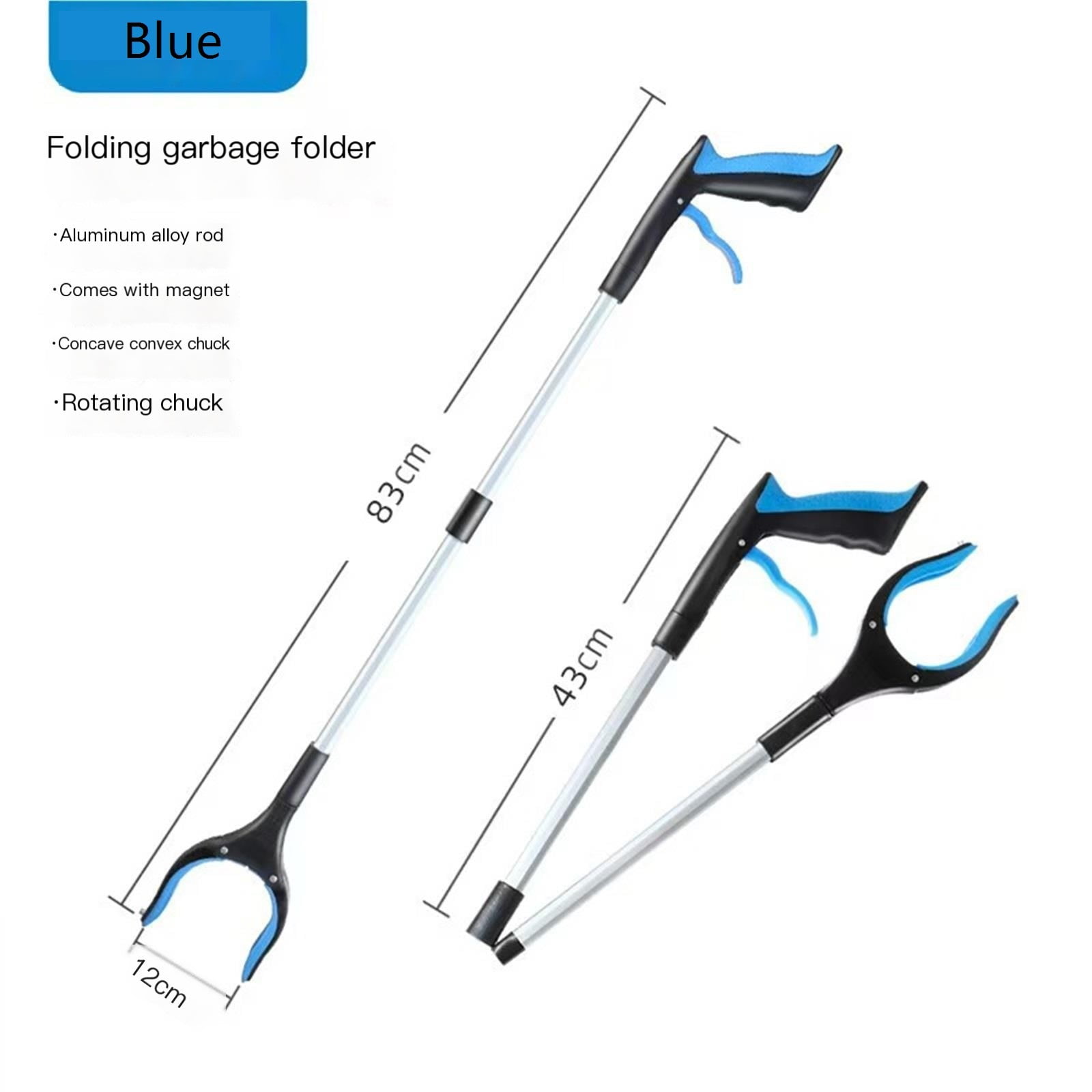 2-Pack 34 Inch Extra Long Grabber Reacher with Rotating Jaw - Mobility Aid Reaching Assist Tool ...