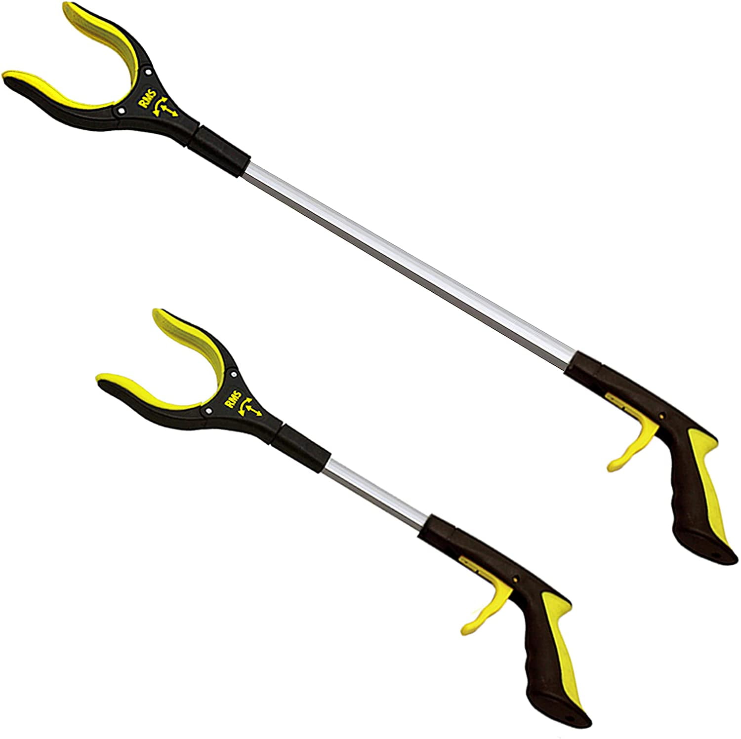 2-Pack 34 Inch and 21 Inch Grabber Reacher with Rotating Jaw - Mobility ...