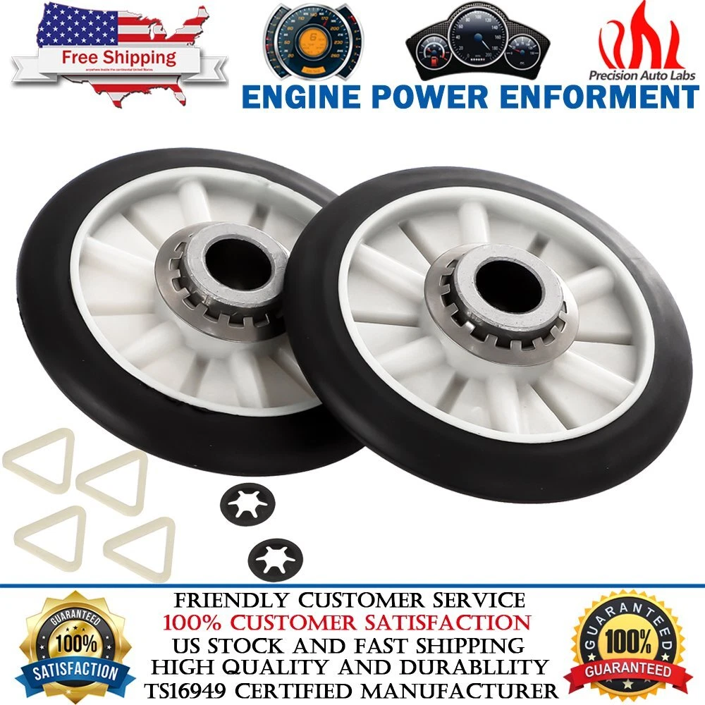 2 Pack 349241T 349241 Dryer Drum Roller Kit For Whirlpool Kenmore Sears ...