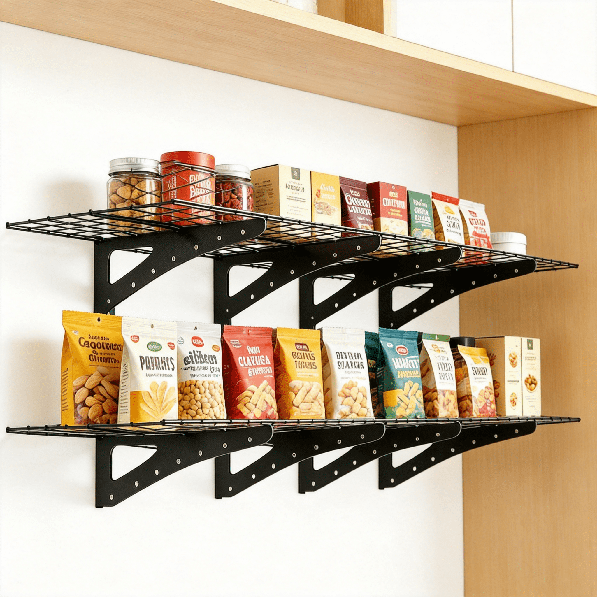 2-Pack 35.4''W Floating Large Shelves,Heavy-Duty Metal Garage Wall ...