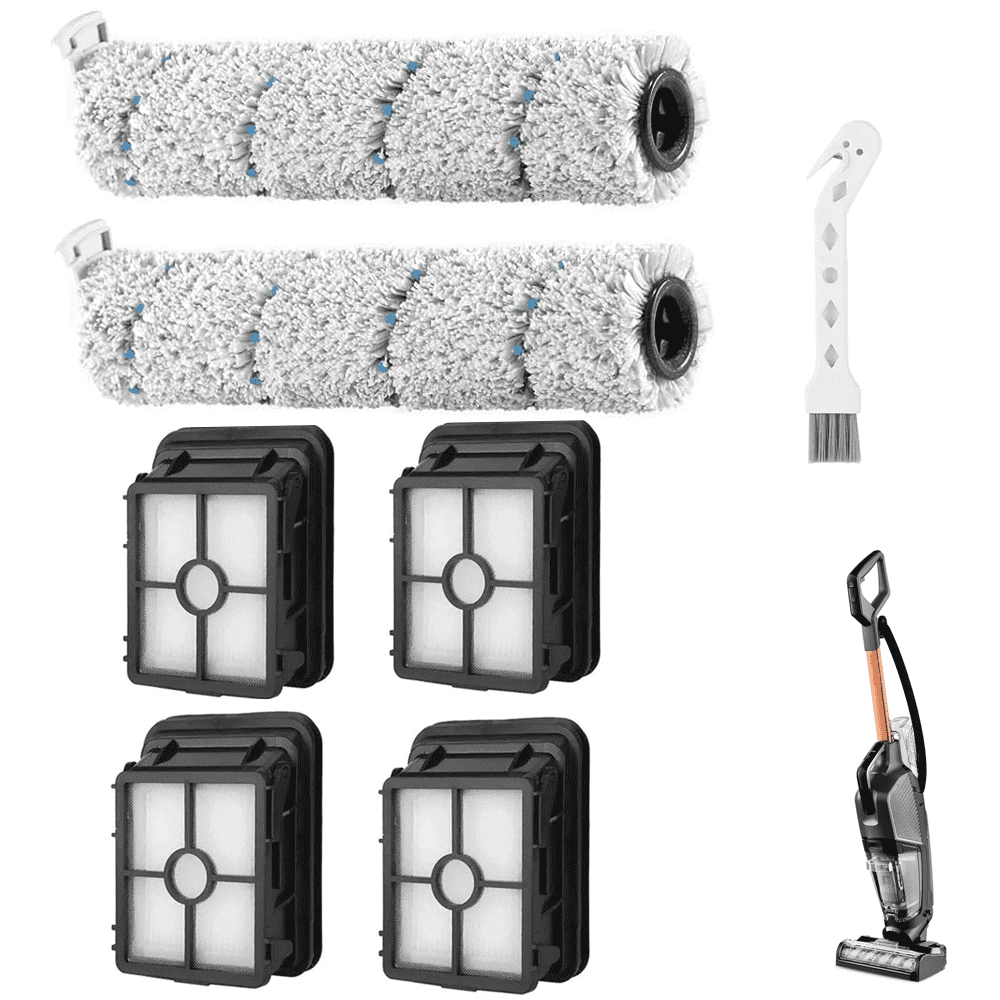 2 Pack 3513 Brush Roller & 4 Pack Filter Replacement for Bissell ...