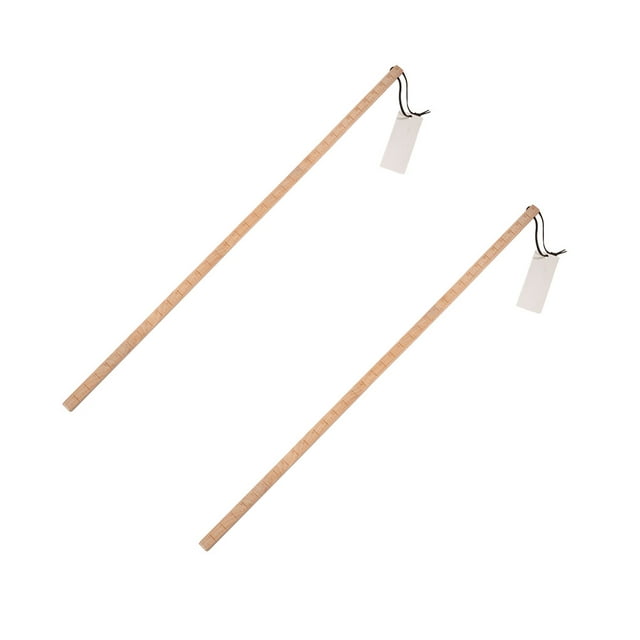2 Pack 36" Fuel Tank Measuring Stick w/Leather Strap - Pine Wood Square ...