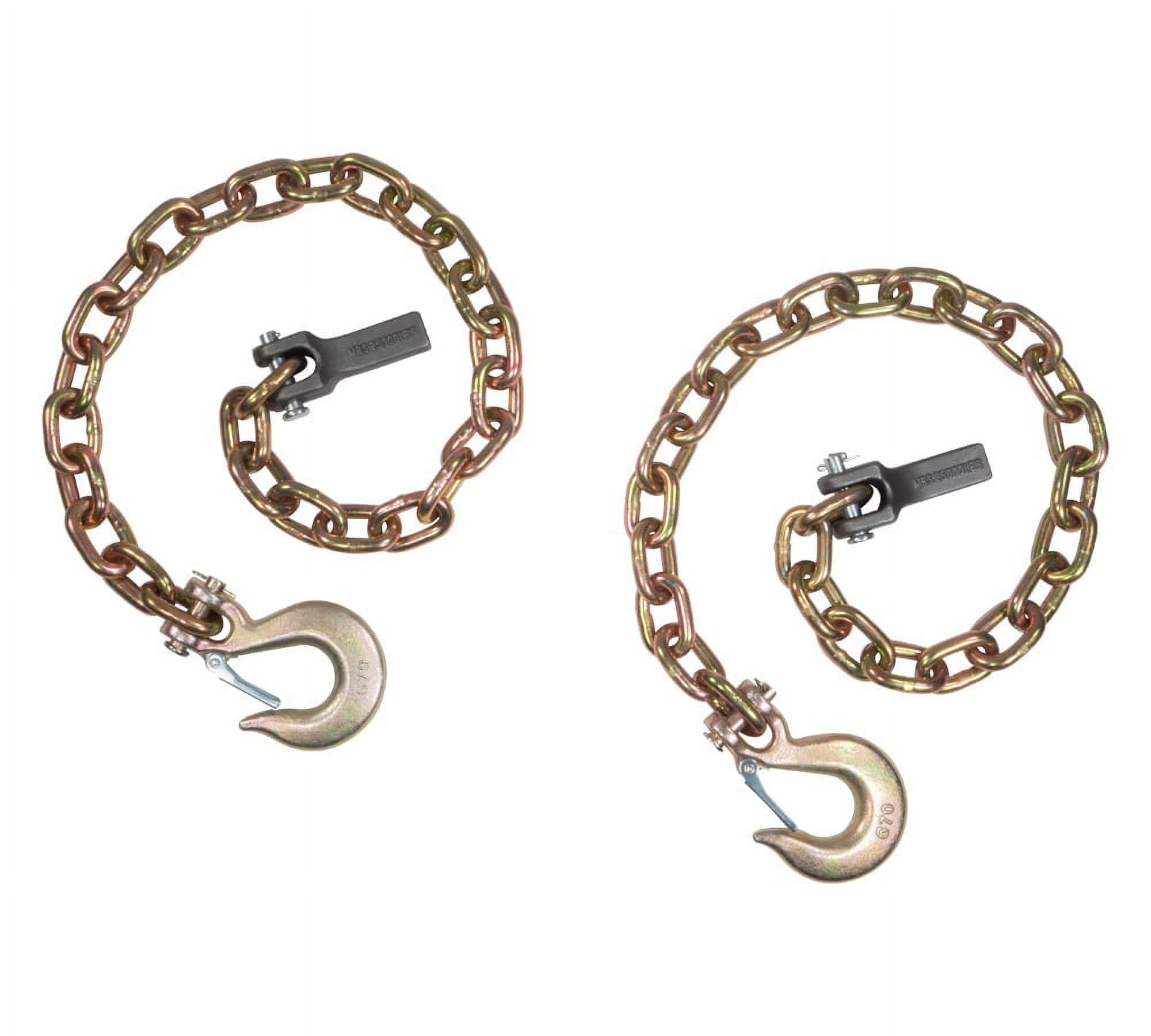 (2 Pack) 36 inch Grade 70 Trailer Safety Chain with 3/8" Clevis Snap ...