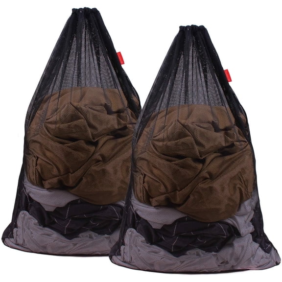 MISSMILE Mesh Laundry Bag Heavy Duty Drawstring Bag,Factories,College ...