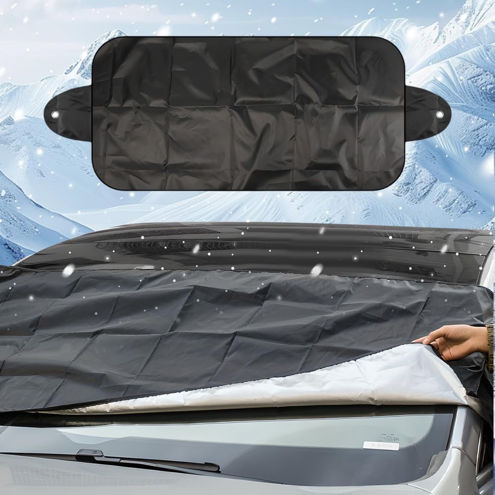 2 Pack 360 All-Weather Windshield Cover for Ice & Snow - Heavy-Duty ...
