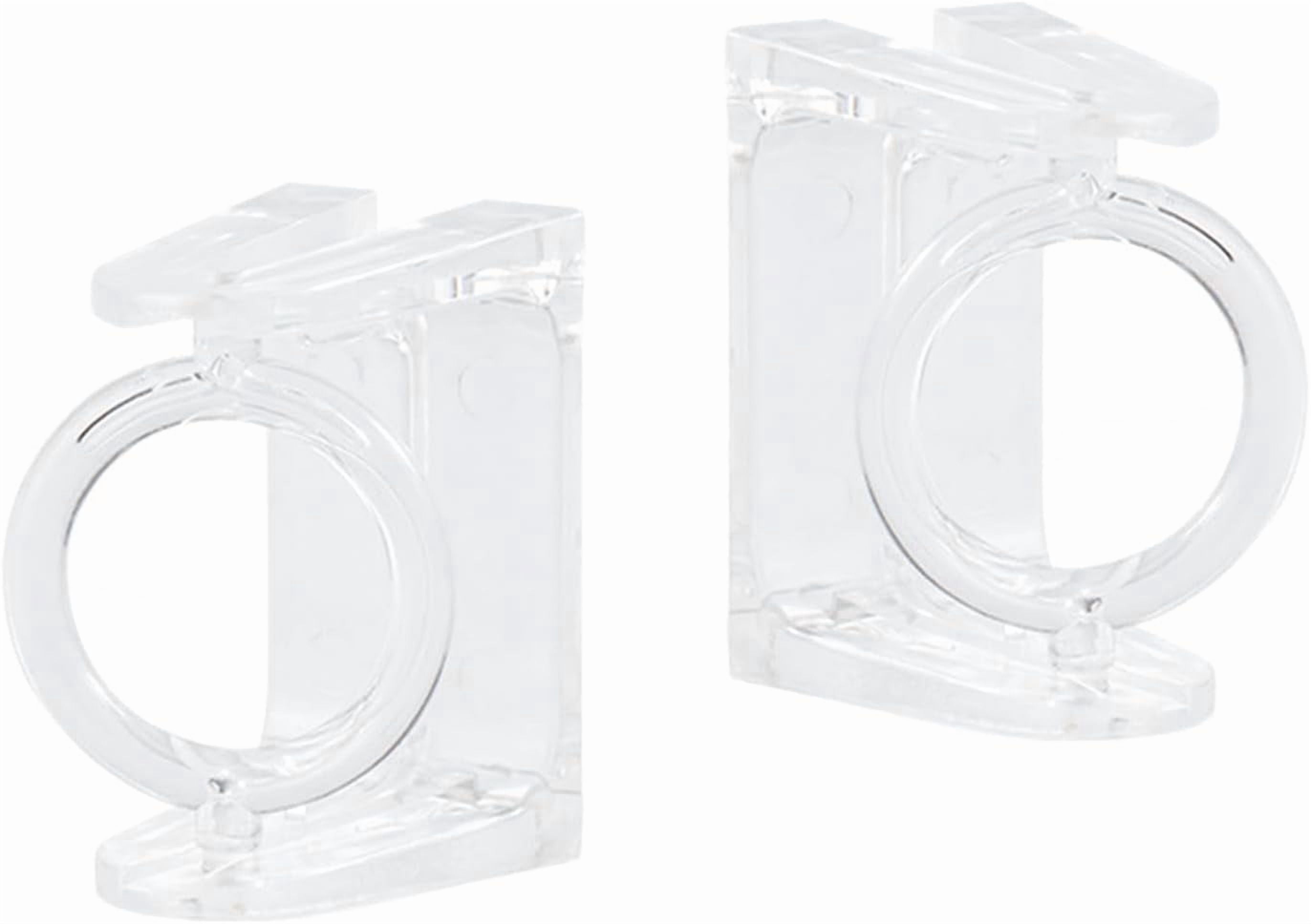 2 Pack 360 Degree Rotatable Self Adhesive Curtain Rod Holders Wall ...