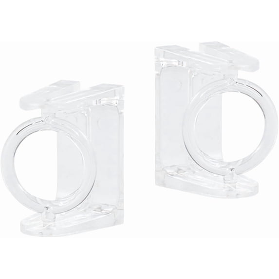 2 Pack 360 Degree Rotatable Self Adhesive Curtain Rod Holders Wall ...